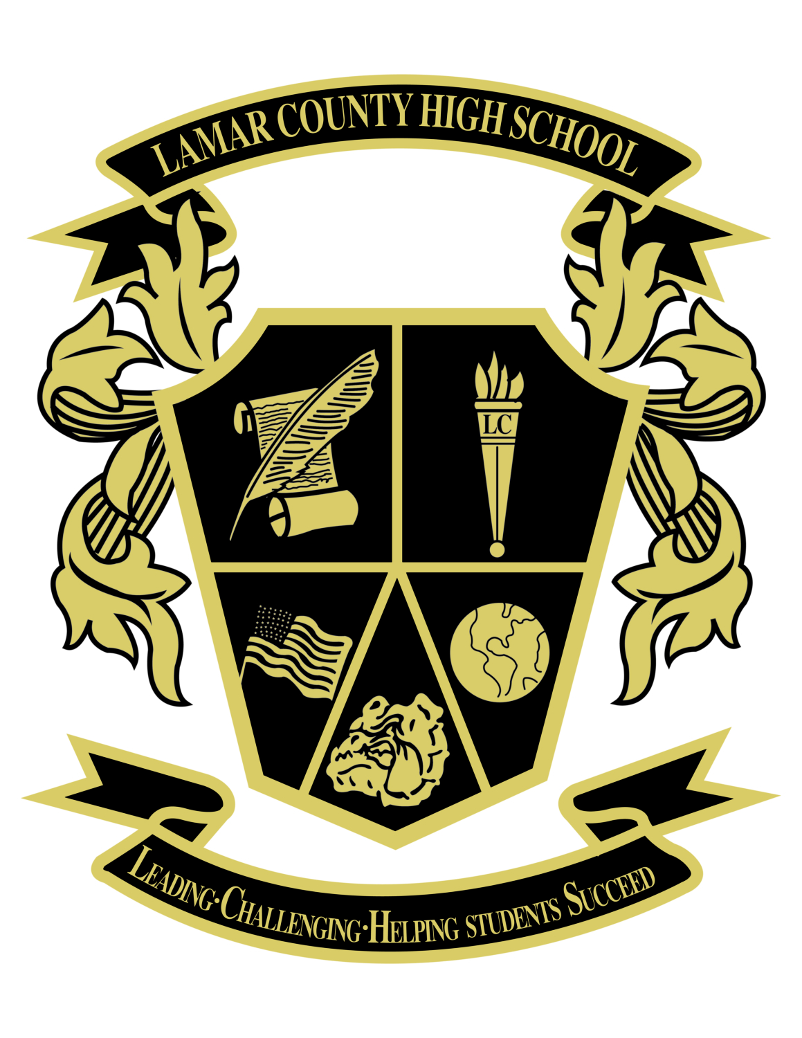 LAMAR COUNTY HS CREST ART COLOR 2019 - MRM Grad Sales